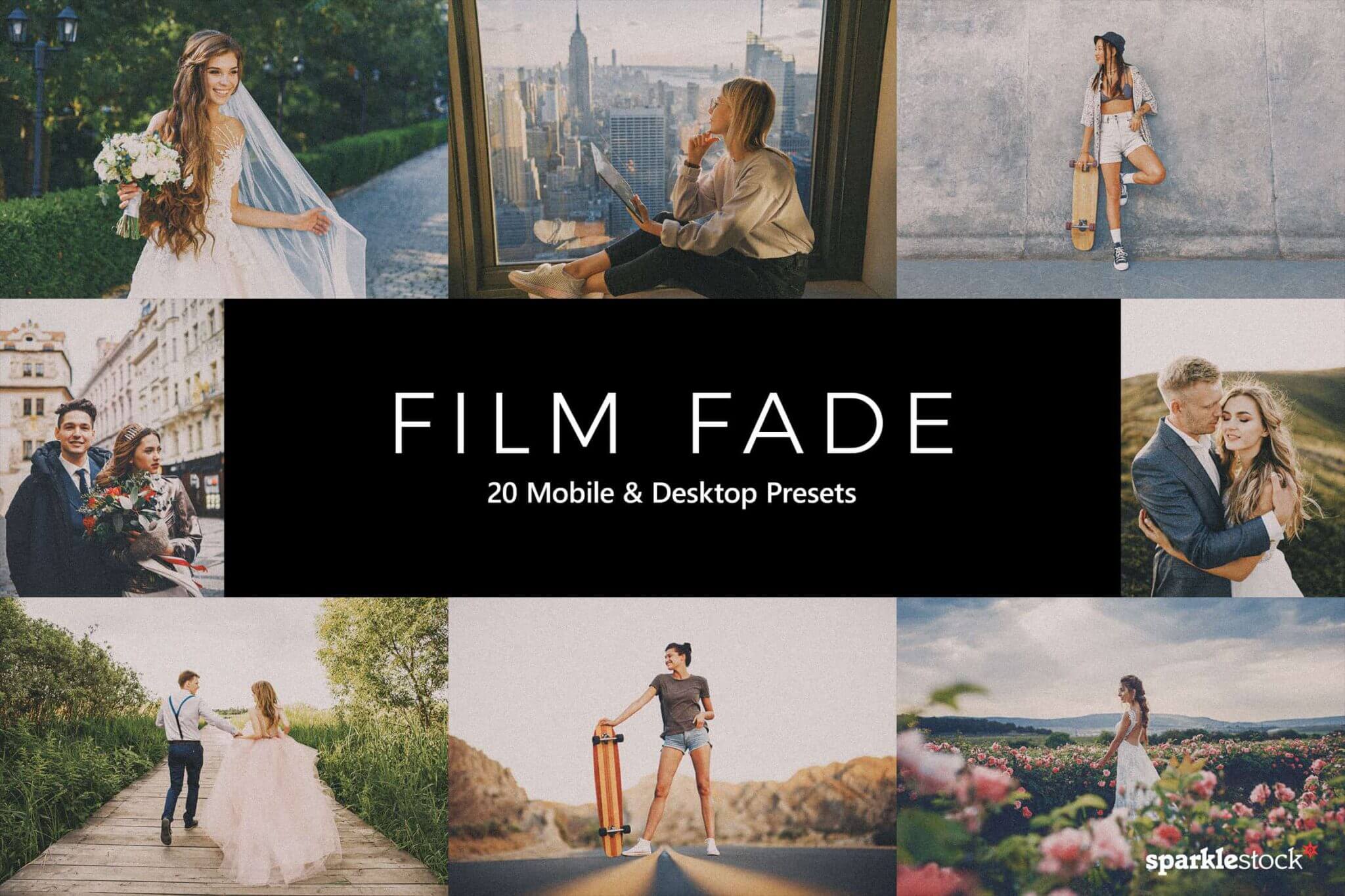 20 Film Fade Lightroom Presets and LUTs | SparkleStock